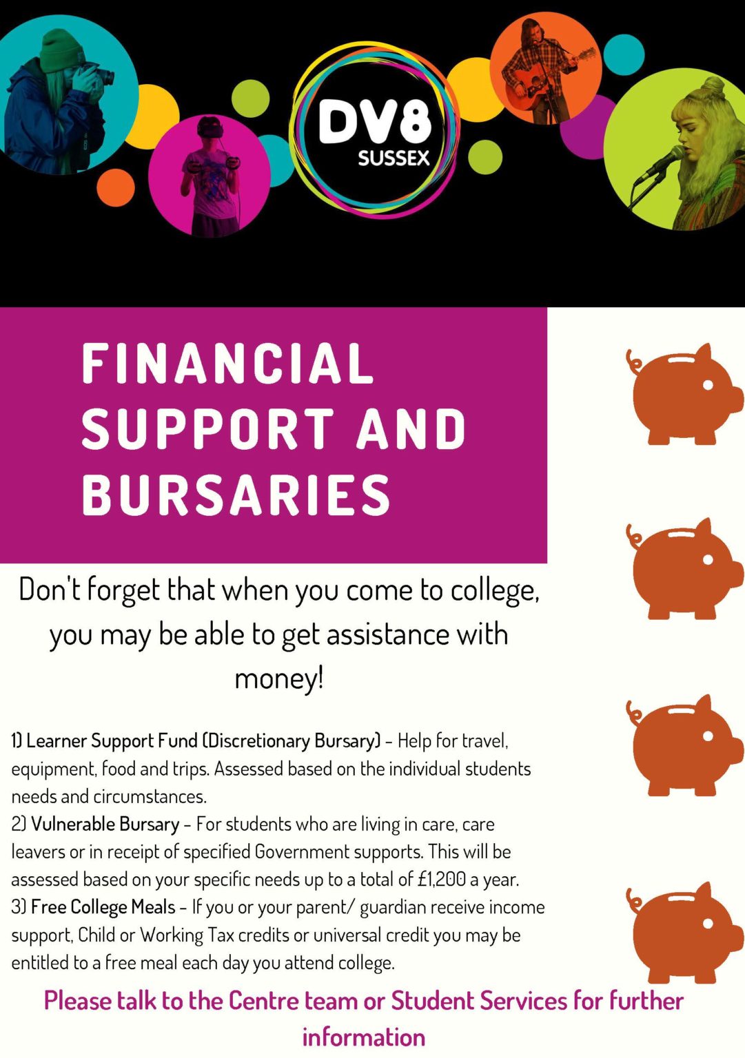 finanacial support and bursaries - DV8 Sussex